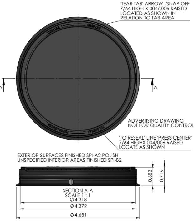 Bottle Caps 70 450 | Plastic Injection Molding | Comet Tool Company
